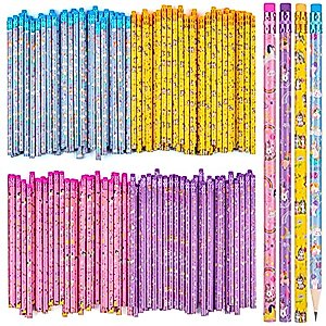 100 Pieces Unicorn Pencils Funny Colorful Unicorn Pencils with Top Erasers for Teachers Classrooms Reward Birthday Party Kids Gifts Supplie School, Office, Sketching and Learning Activities (100)