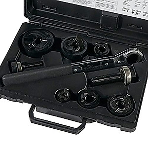 Klein Tools 53732SEN Knockout Punch Set with Wrench, Electrical Conduit Hole Cutter 1/2-inch to 2-inch