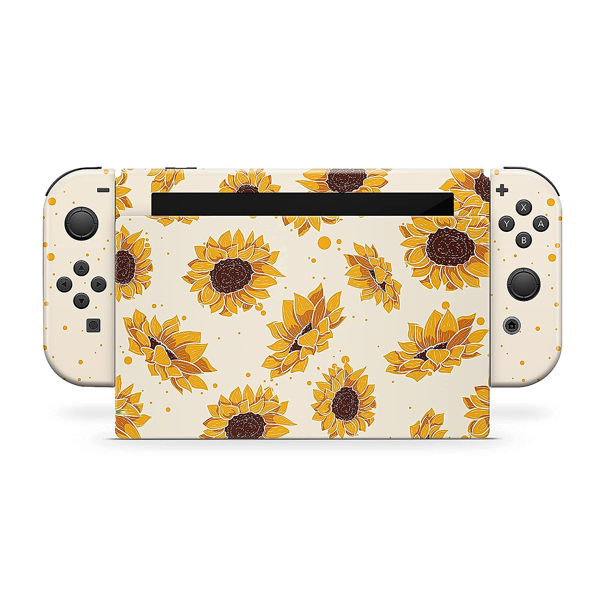 Tacky design Sunflowers Skin Compatible with Nintendo Switch Skin Decal, Yellow Skin Compatible with Nintendo Switch Stickers Vinyl 3m Full wrap Nintendo Switch Cover