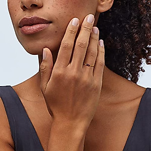 Finecraft Baguette-Cut Natural Amethyst February Birthstone Ring in 1K Gold, Size 8, Size 8