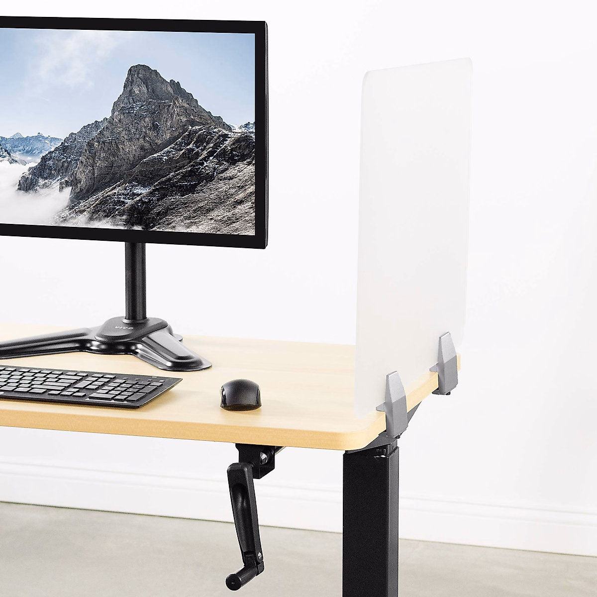 VIVO Universal Privacy Panel/Acrylic Sneeze Guard Desk Clamps, Clamps Only, Fits Desks up to 2 inches Thick, Pack of 2, Silver, PP-CP-01S