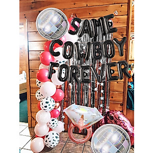 JeVenis Same Cowboy Forever Balloons Same Cowboy Forever Bachelorette Decoration Western Bachelorette Party Decorations Cowgirl Nashville Bridal Shower Supplies