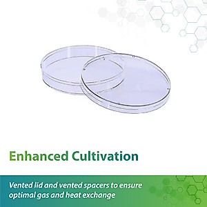 Olympus Petri Dish - Transparent Labs - 90x15mm Petri Dish with Lid - 10 Dishes Per Sanitized Sleeve - 500 Petri Dishes Per Unit