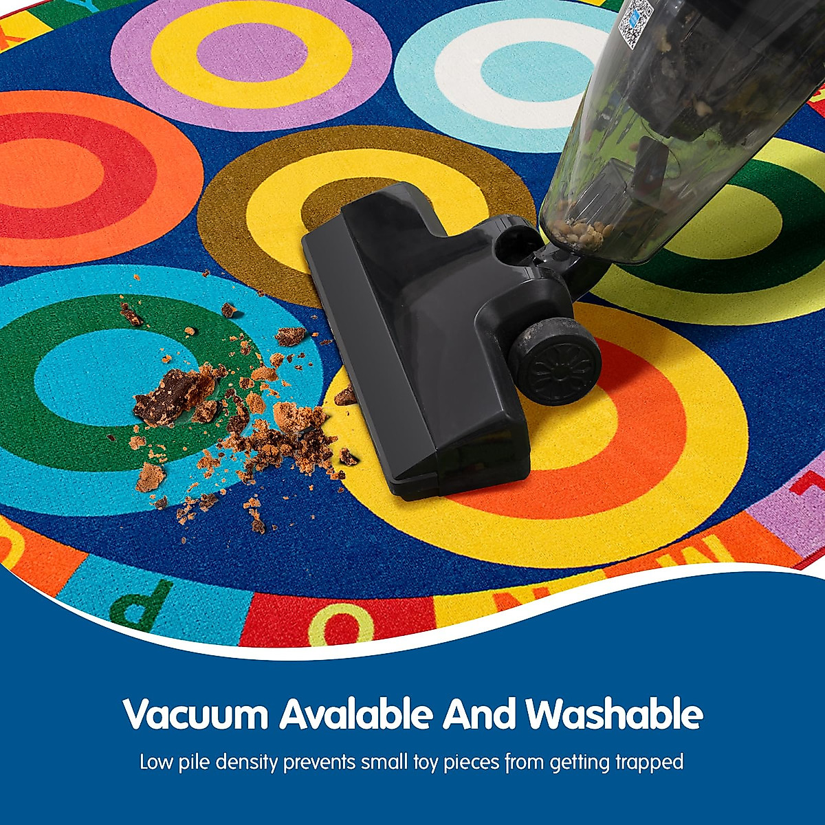 Booooom Jackson Round Classroom Rug Round Kid Classroom Seating Carpet School Rug for Classroom Elementary Circle Time Rug,6'5 x6'5 (7seats)