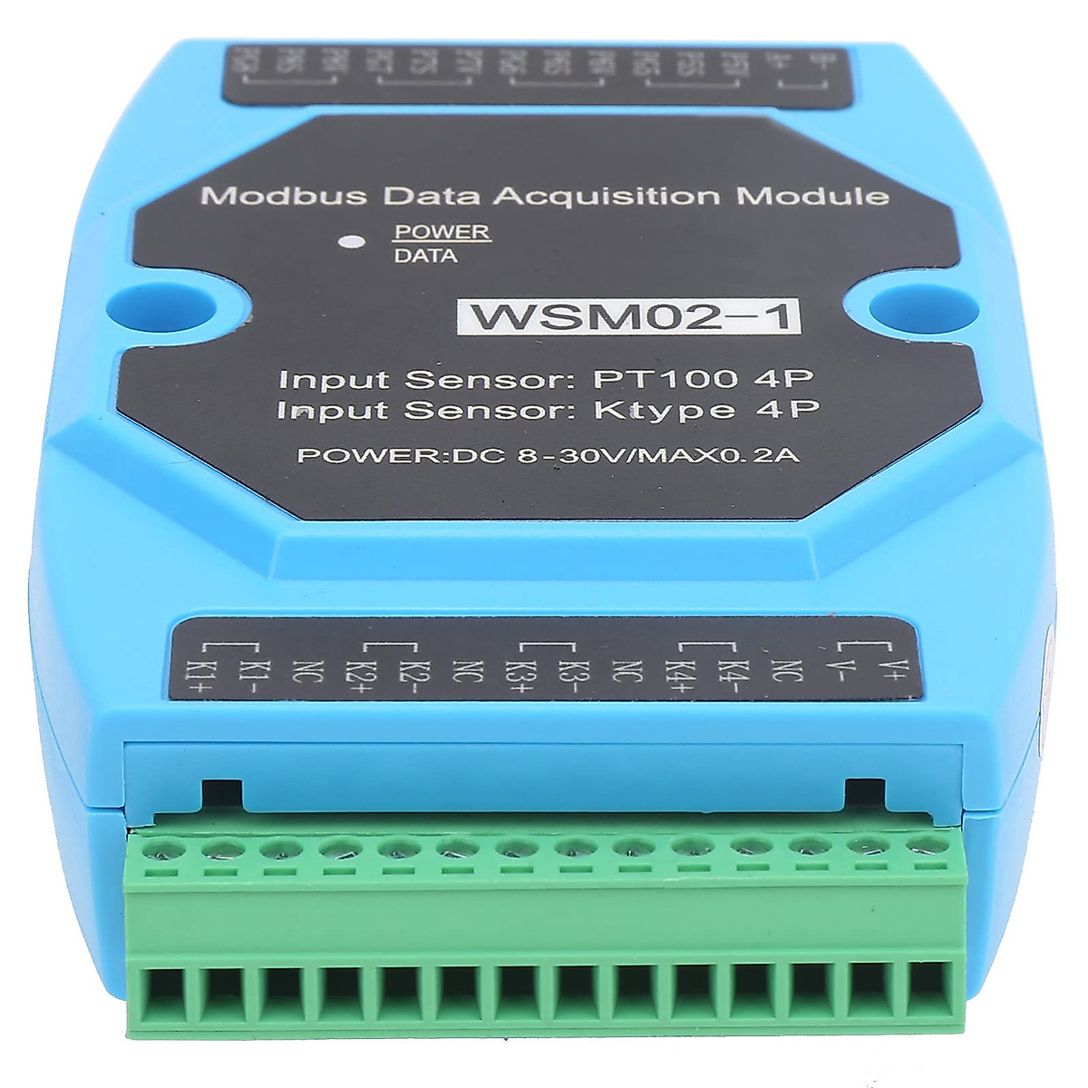 Temperature Data Loggers, Moubus Temperature Data Acquisition Module Compatible with 4-Channel PT100 and 4 Ktype Thermocouple for Industry