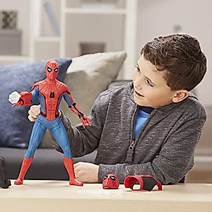 Spider-Man: Far from Home Deluxe 13-Inch-Scale Web Gear Action Figure with Sound FX, Suit Upgrades, and Web Blaster Accessory