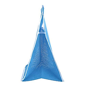 MINISO Multi-Purpose Storage Bag with Netting, Canvas Storage Basket with Stylish Design (Blue)