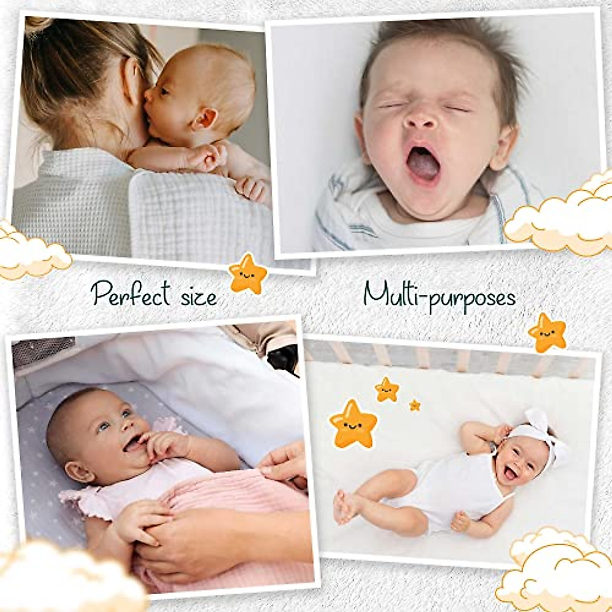 Pavo Personalized Baby Name Blankets for Boys Girls - Twinkle Twinkle Little Star Elephant Blanket - Custom Baby Blanket - Best Shower Gifts for Baby, Newborn Super Soft Fleece Blanket