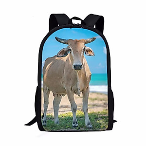 SYtrade Cool Backpack Kid Boys 3d Cow Bookbags for School Rucksacks