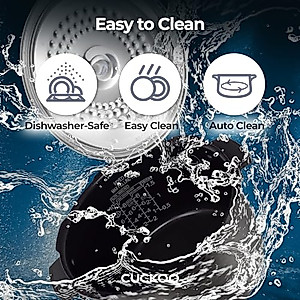 CUCKOO CRP-ST0609FG 6-Cup (Uncooked) / 12-Cup (Cooked) Twin Pressure Rice Cooker & Warmer with Nonstick Inner Pot, 16 Menu Options, 3 Voice Guide, Auto Clean (Gray)