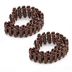 AUEAR, 2 Pack 35 Inch Long Mini Fairy Garden Fence Wood Ornament Wooden Decorative Picket for DIY Crafts Project (Brown, 2-Pack)