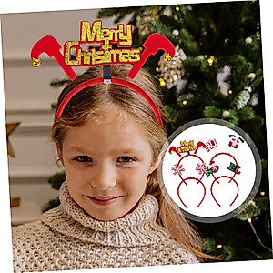 NOLITOY Christmas Themed Headbands Xmas Party Headwear 4 Pack Felt Headbands for Boys and Girls Adults