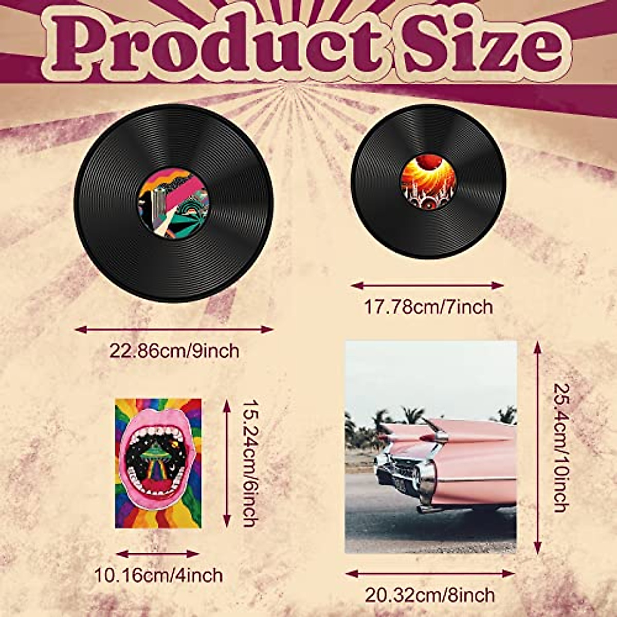 60 PCS Aesthetic Room Decor Retro Wall Collage Kit Retro Aesthetic Records Picture Wall Decor for Wall Dorm Collage Bedroom 80s 90s Wall Art Decor for Girl Teens Women Vintage Posters Indie Photo