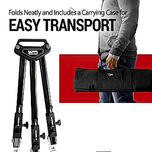 Vidpro PD-1 Professional Tripod Dolly - Heavy Duty with Adjustable Leg Mount with Locking Wheels and Carrying Case Compatible with Most Tripods Perfect for Cameras Camcorder and Lighting Equipment