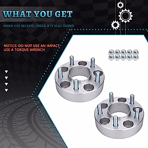 IRONTEK 1.5'' 5x114.3mm Wheel Spacers for Ford Lincoln Mazda 5x4.5" Hubcentric Wheel Spacers (1/2"x20 Studs, 70.5mm Hub Bore) for Ford Mach I/Mustang/Edge/Crown Victoria Mazda Navajo/B2500/B3000/B4000