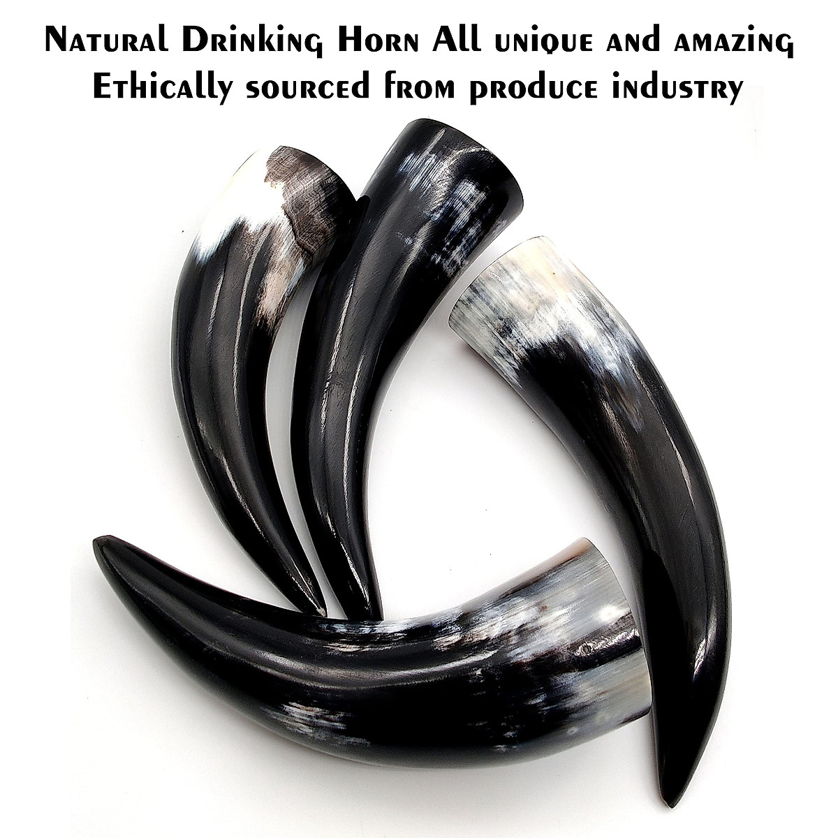 Viking Drinking short Horn with Leather Holster Authentic & Food Safe Cup – No Leaks – Norse Drinking Beer Mug with 8-10oz Capacity Best Choice of Vikings & Game of Thrones and Viking Theme & Fans