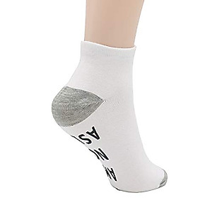 Salamola "I am NOT asleep,I am resting my eyes" Funny Socks Novelty Cotton Socks (1 pair White &1 pair Black)