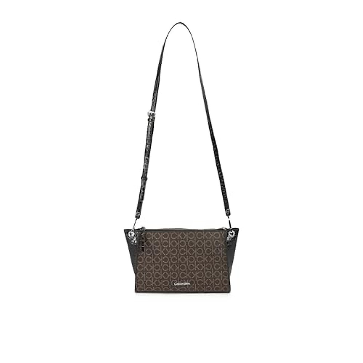 Calvin Klein Reyna Crossbody, Brown/Khaki/Black Logo