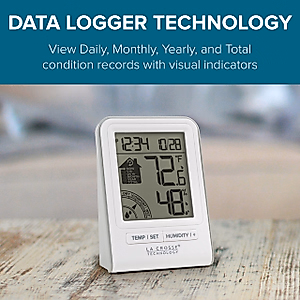 La Crosse Technology 302-1409-BW-W-INT Data Logger Indoor Comfort Meter, White