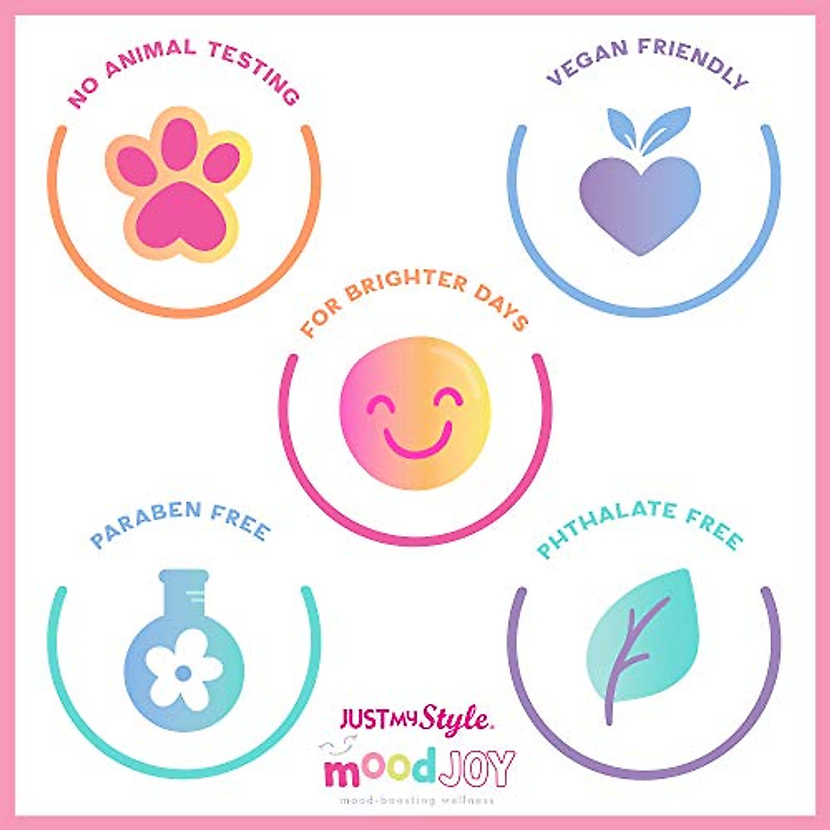 Just My Style MoodJoy Happi Birdi Happiness Beauty Set by Horizon Group USA, Mood-Boosting Wellness Kit, Self-Care Kit, Mindfulness Journal, Facial Sheet Mask, Body Mist Spray, Clean Beauty Products