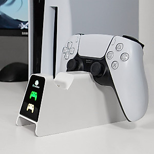 PS5 Controller Charging Station, PS5 Accessories DualSense Charger for Dual Controller, Easy Clip and Charge Design PS5 Controller Charger