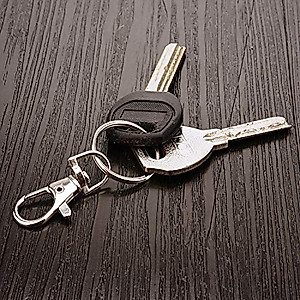Livder Metal Swivel Lanyard Snap Hooks and Split Key Rings Chain Hook Keychain, 100 Pieces