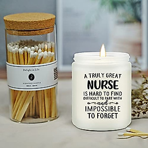 Maybeone Nurse Appreciation Gifts - A Truly Great Nurse is Hard to Find - Lavender Scented Candle Gift - Graduation, Retirement, Christmas, Birthday Gifts for Nurse - Thank You Gifts for Nurse