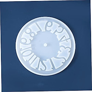4pcs Clock Dial Mold Round Silicone Molds Silicone Molds for Resin Tray Molds for Epoxy Resin Numerals Silicone Clock Molds Resin Silicone Tray Molds Resin Casting Mould DIY Mold