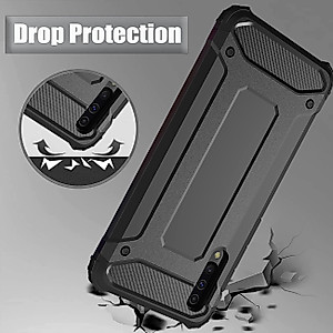 DFTCVBN Phone Case for Huawei P30 Case, ELE-L29 ELE-L09 with HD Screen Protector, Dual Layer Protective Slim Hybrid Cell Phone Cover Shockproof Cases for Huawei p30 Black