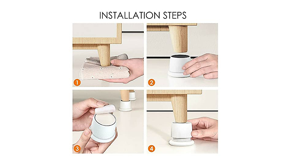Punctualgood Adjustable Bed Risers - Elevate Your Comfort