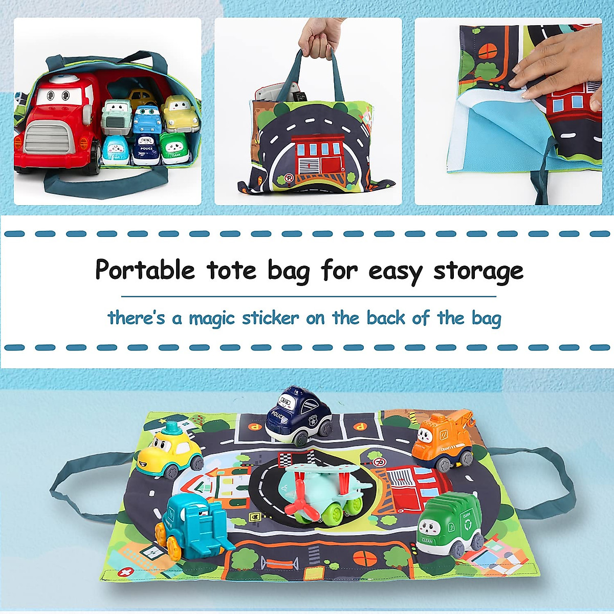 SQZUWIT Toddler Toys Car for 1 2 3+ Year Old Boys - 11 in 1 Music and Lighting Carrier Trucks - Age Kids 4-6 Toys 12-18 Months Christmas Party Birthday Baby Gift Toddler Toys Age 1-2