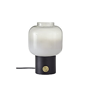 Adesso 6027-01 Lewis Table Lamp, Matte Black W. Antique Brass Accent