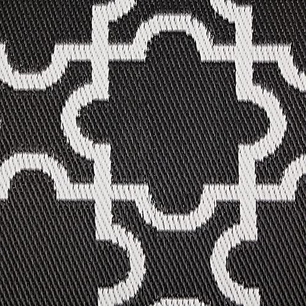 DII Reversible Outdoor Lattice Woven Rug, 4x6 Ft, Black