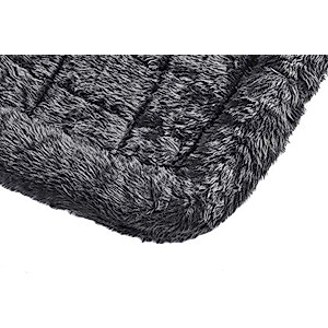 New World Gray Dog Bed | Bolster Dog Bed Fits Metal Dog Crates | Machine Wash & Dry, 22-Inch