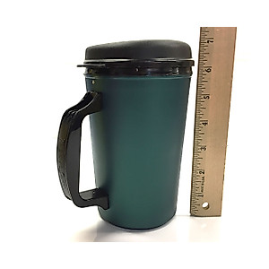 GAMA Electronics 20 oz ThermoServ Foam Insulated Coffee Mug Black/Green Two Pack