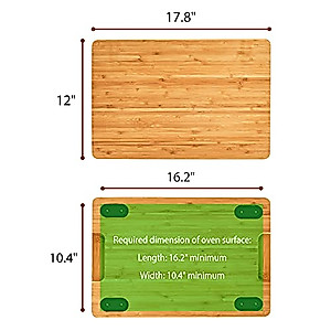 Cutting board Compatible with Ninja Foodi SP101 SP201 SP301 Digital Dual Heat Air Fryer, for Countertop Convection Toaster Oven, Heat Resistant Silicone Feet, Creates Storage Space, Protects Cabinets