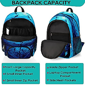 Ocean Animal Sharks Backpack for School Girls Boys,School College Backpack Rucksack Travel Bookbag Student Classics Backpack Cute Book Bags With Chest Strap