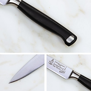 Messermeister San Moritz Elite Spear Point Paring Knife, Black, 4.5-Inch