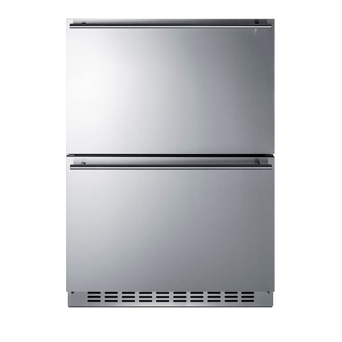 Summit Appliance ADRF244CSS 24" Wide 2-Drawer Refrigerator-Freezer, ADA Compliant, 3.32 cu.ft Capacity, Temperature Alarm, Indoor/Outdoor Compatible, Stainless Steel Drawers, Frost-free, Child Lock