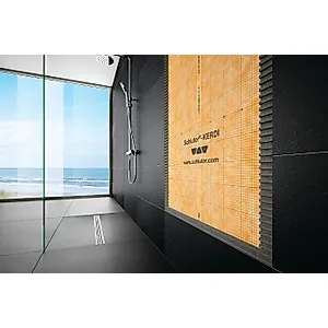 Schluter Kerdi Bonded Waterproofing and Vapor-Retardant Membrane for Tile Application - 3' 3" Width, 16' 5" Length, 54 Square Feet - KERDI200/5M
