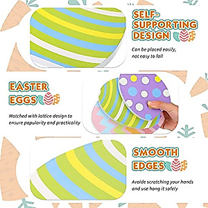 3 Pieces Easter Egg Table Wooden Signs Egg Farmhouse Decorations Spring Egg Wood Tabletop Easter Decorations Easter Egg Dining Room Table Centerpiece for Easter Party Home Office Desk Decor