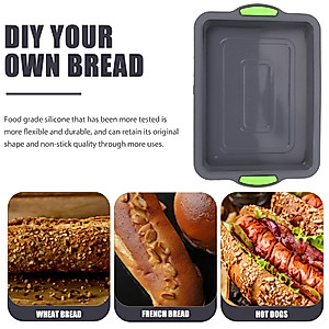 BESTonZON Silicone Baking Pans Baking Sheet Brownie Pan Rectangular Cake Pan Silicone Cake Molds Nonstick Bakeware Cookie Sheets Cake Pan - Grey