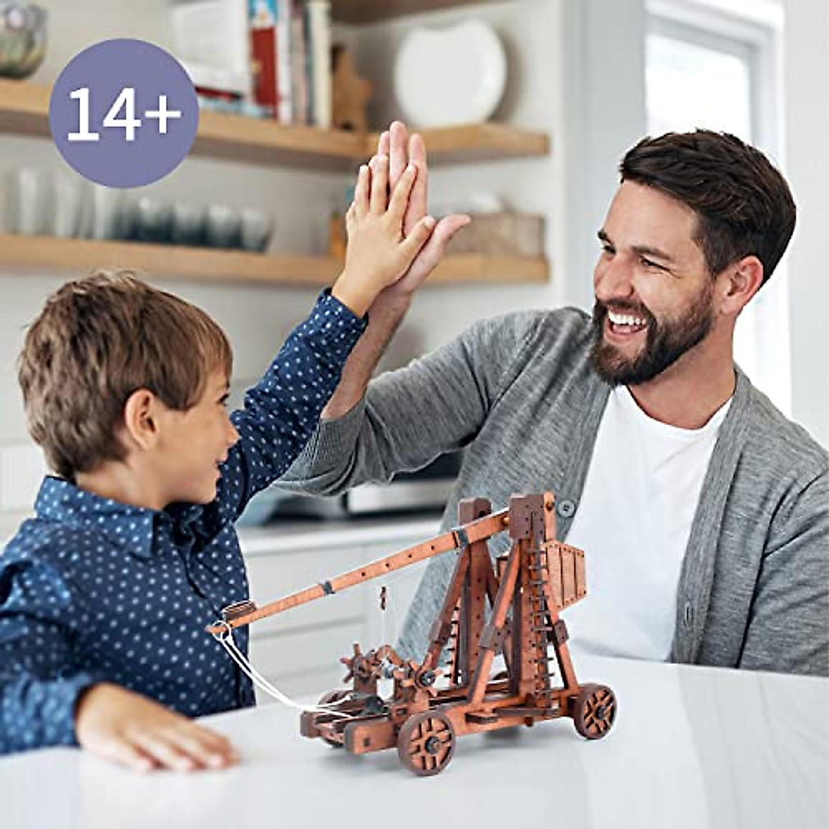 Toystub 3D Wooden Puzzles for Adults Trebuchet Building Kit Model Wood Assembly Gifts