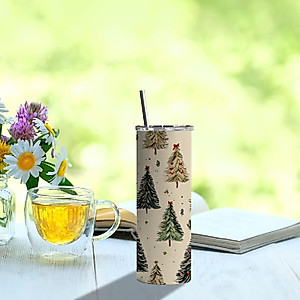 Medpol rustic christmas theme insulated tumblers coffee cup Gift，rustic christmas theme Drinking Glasses-Tea Cup-Coffee Mug tumbler with lid and straw 20 oz insulated tumbler cups