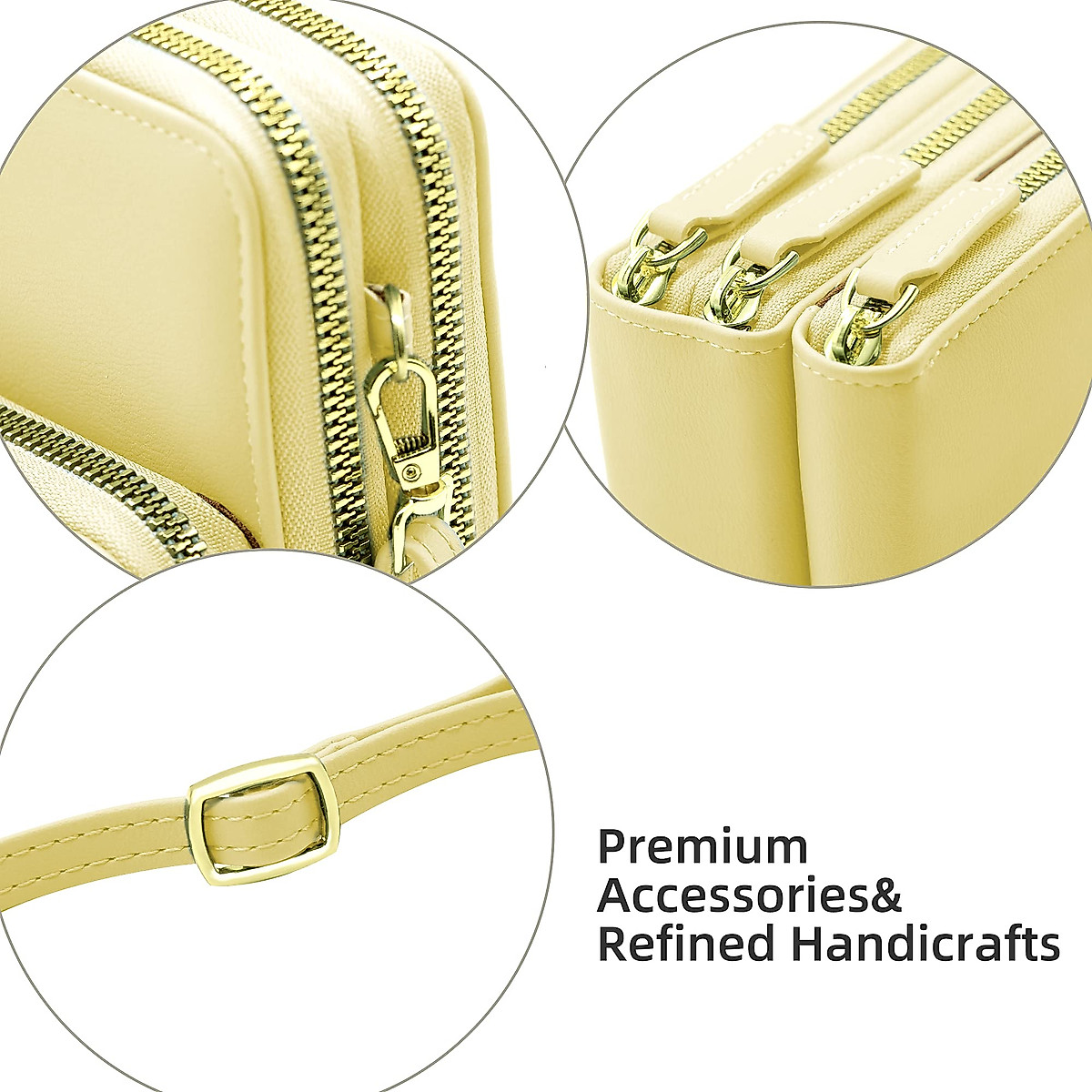 Valleycomfy Small Crossbody Bag For Women Touch Screen Cell Phone Purses and Wallet Lightweight Travel Handbag (Duck Yellow)