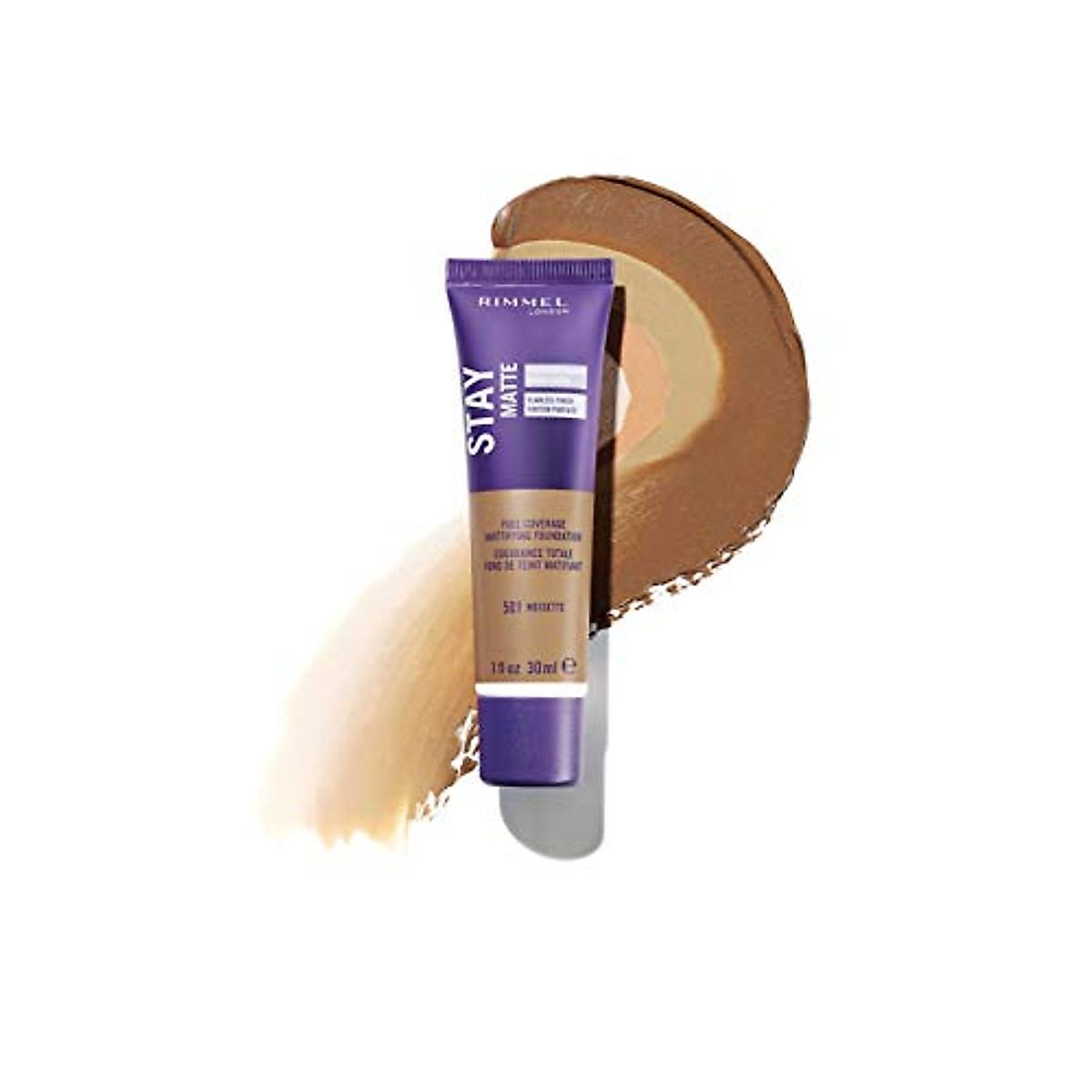 Rimmel London Stay Matte Liquid Mousse - 504 Deep Mocha - Foundation, Lightweight, Shine Control, Oil-Free, 1oz