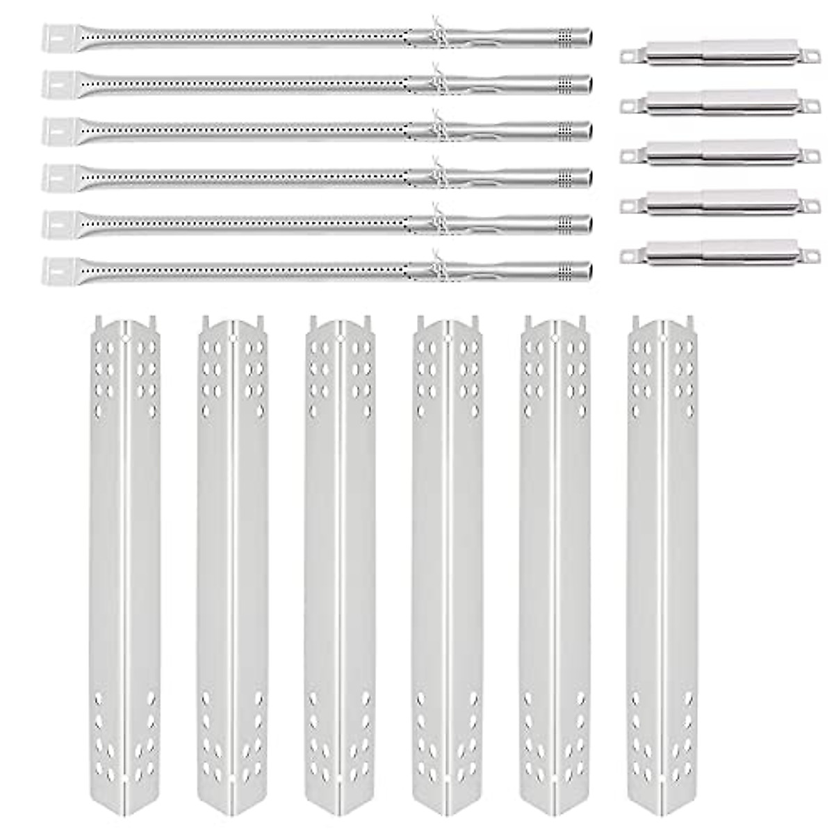 WALBZS BBQ Grill Replacement Parts Kit for Charbroil Advantage Series 6 Burner 463235815, 463240115, Charbroil 463344015, 463433016 Grill Models.G432-8M00-W1 Burners Heat Tents,Carryover Tubes
