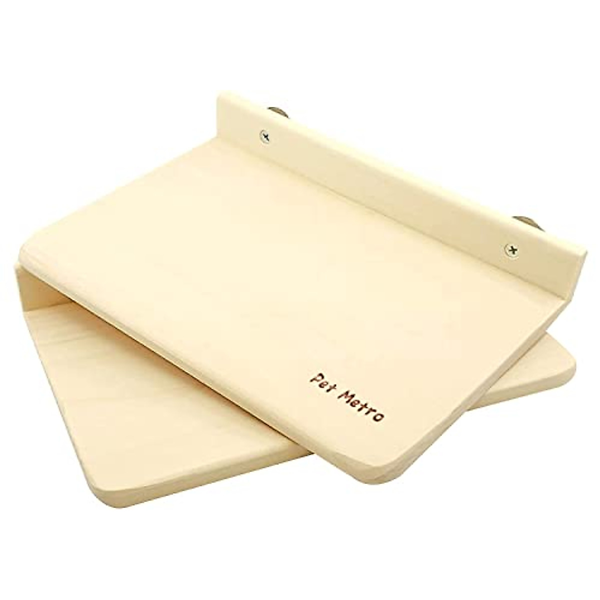 Pet Metro Large Aspen Wood Platform Ledge [2 Pack] for Chinchilla, Hamster, Rat, Bird, Rabbit