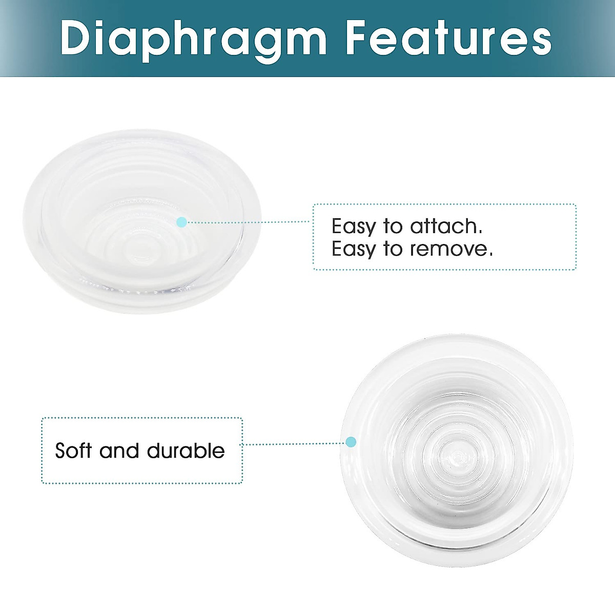 Begical 2pc Silicone Diaphragm Replacement Parts/Accessories Compatible with Philips Avent Electric Breast Pump use with SCF332|334|394|397|391, Diaphragm for Single and Double Electric Pumps