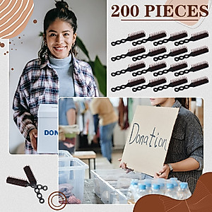200 Pcs Hair Brushes for Homeless Individually Wrapped Detangling Brush Curly Hair Brush Vent Hairbrush Comb Pp Material Curly Wavy Hair Blow Drying Styling for Shelter Hotel Woman Man, Black